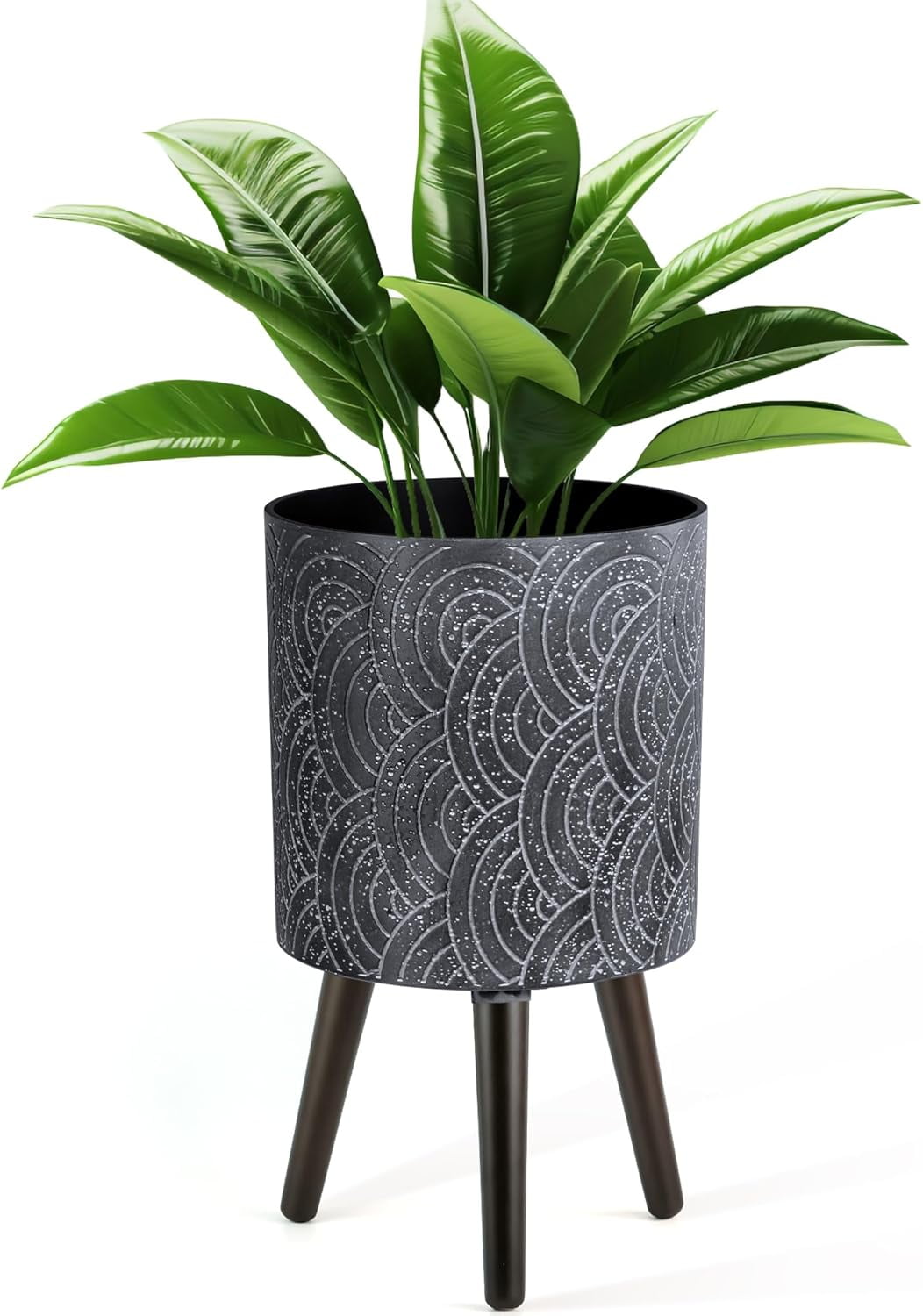 12 Inch Plant Pot with Stand Suitable for Outdoor Indoor Home ...