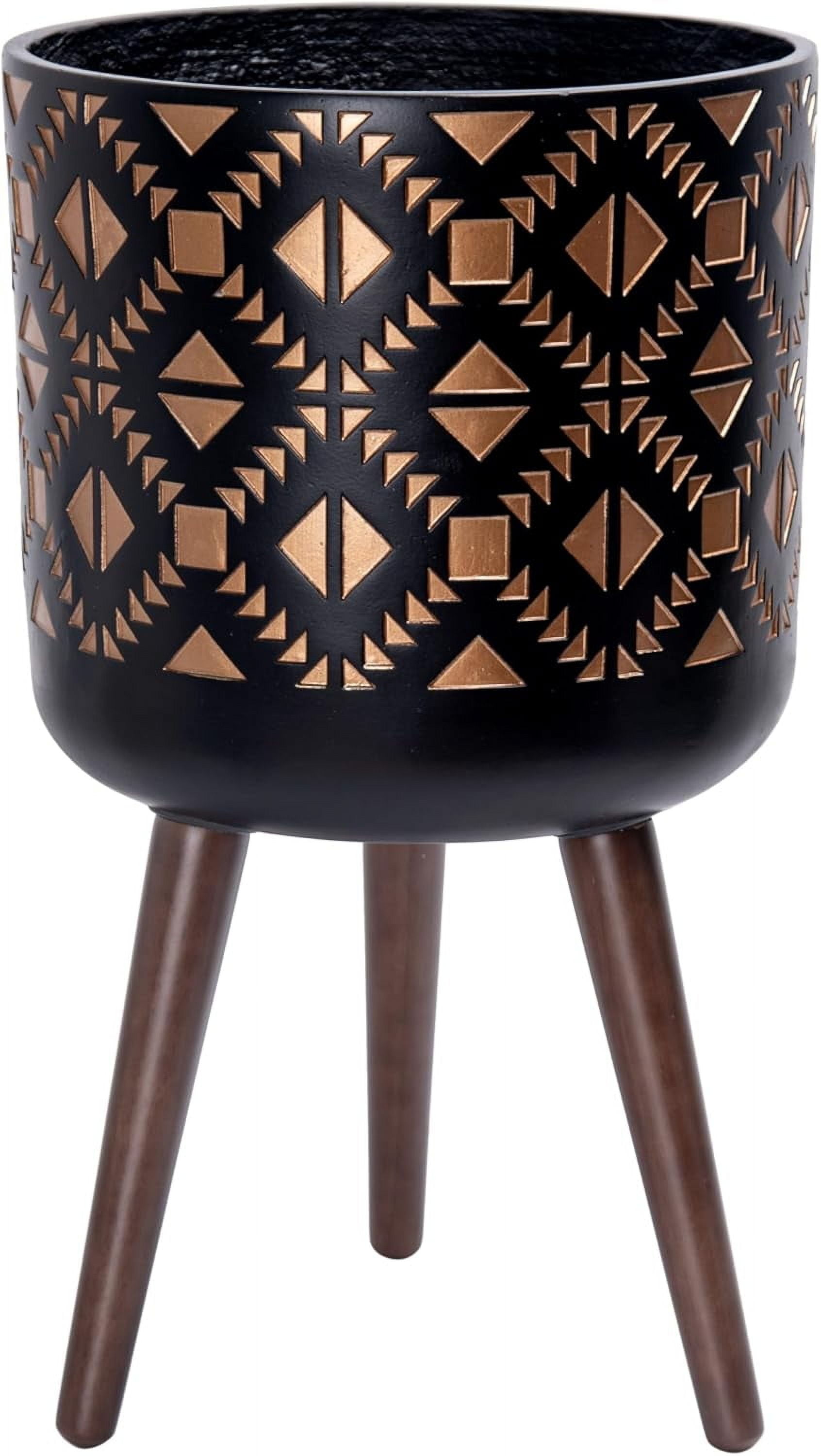 12 Inch Planter Pot with Stand, Mid-Century Tall Plant Pot with Legs ...