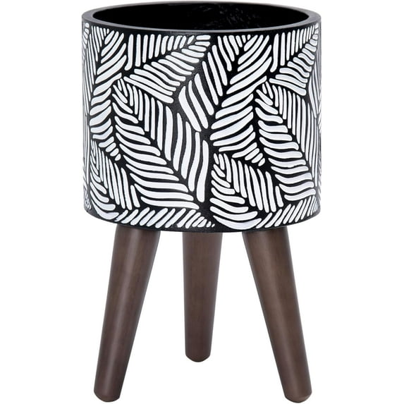 12 Inch Planter Pot with Stand Mid-Century Tall Plant Pot with Legs for ...