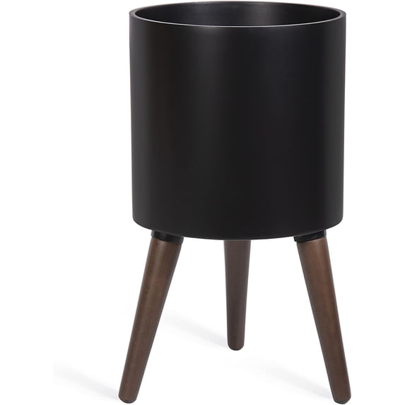 12 Inch Planter Pot with Stand Mid-Century Tall Plant Pot with Legs for ...