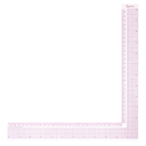 12 Inch Plastic L-Square Ruler Plastic Measure Rulers for Sewing Clear ...