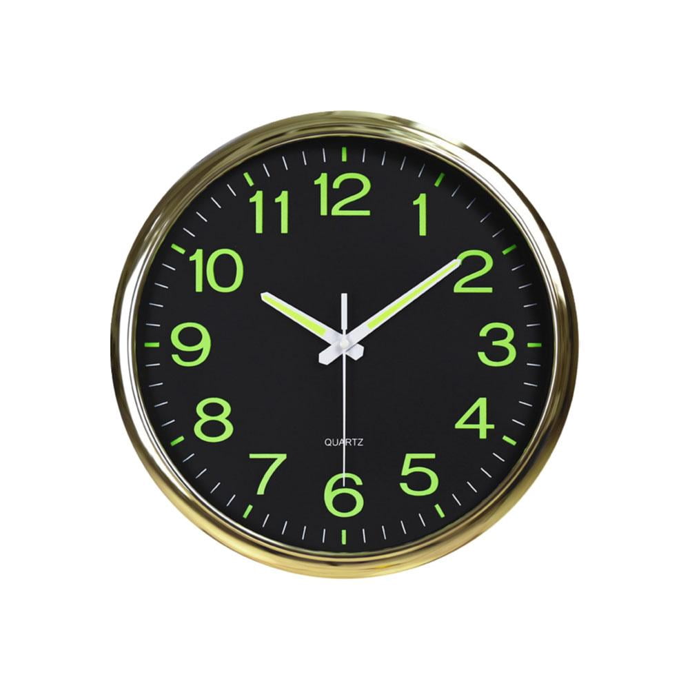 12-Inch Plastic Modern Battery Wall Clock with Luminous Glow for Homes ...