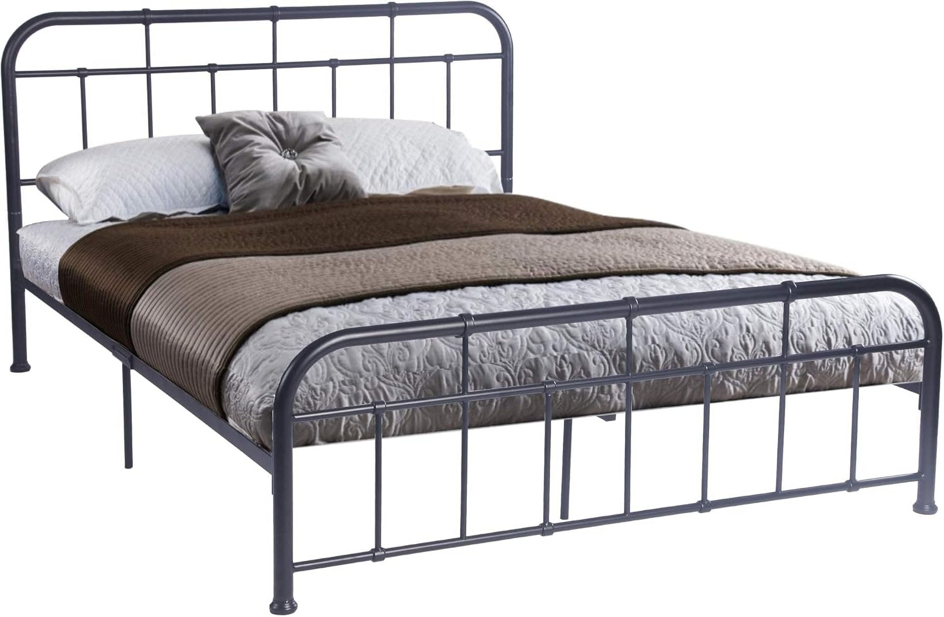 12 Inch Platform Modern Metal Bed Frame with Side Rails,No Box Spring ...