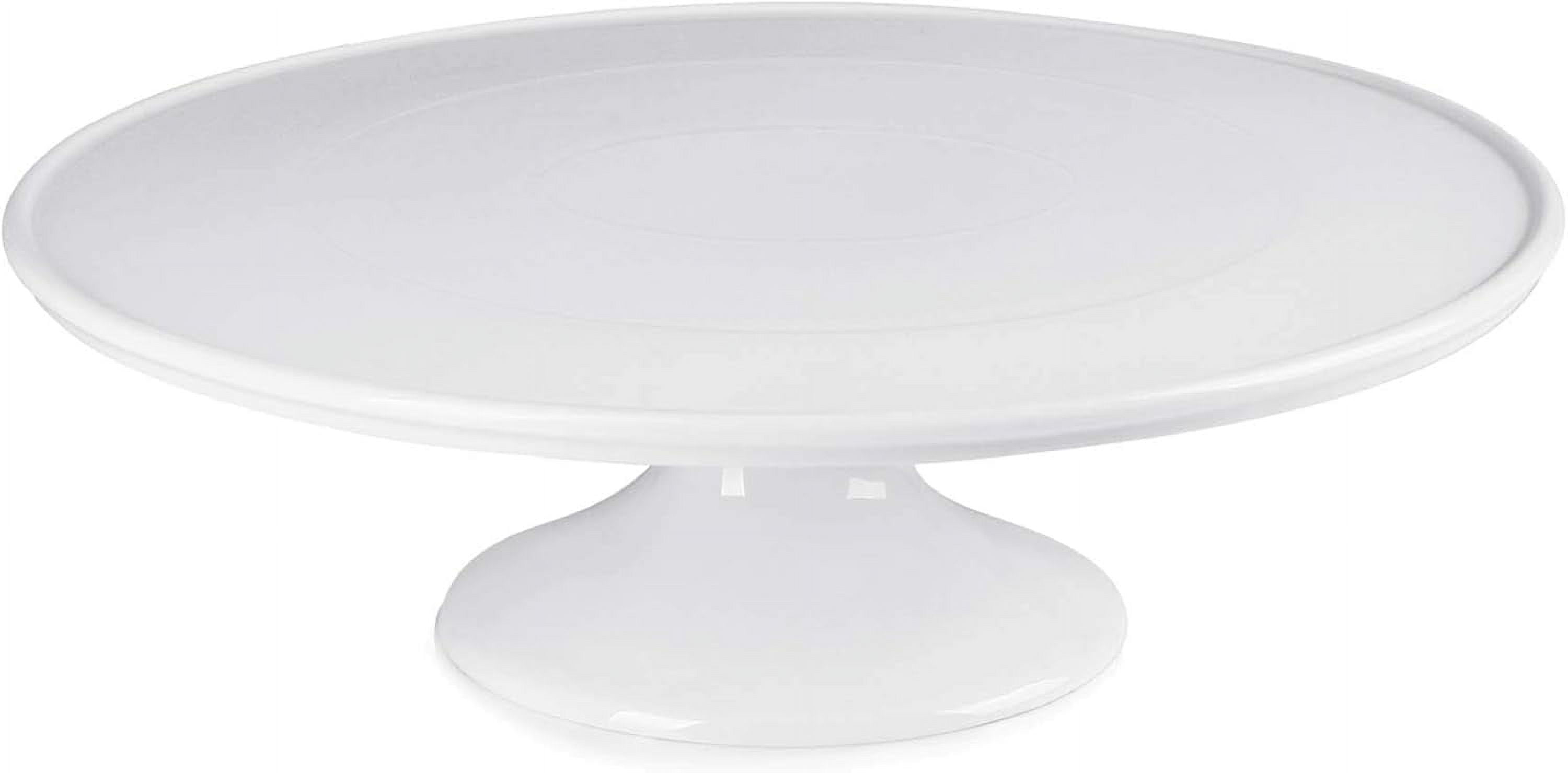 12 Inch Porcelain Cake Stand, Round Dessert Stand, White Cupcake Stand ...