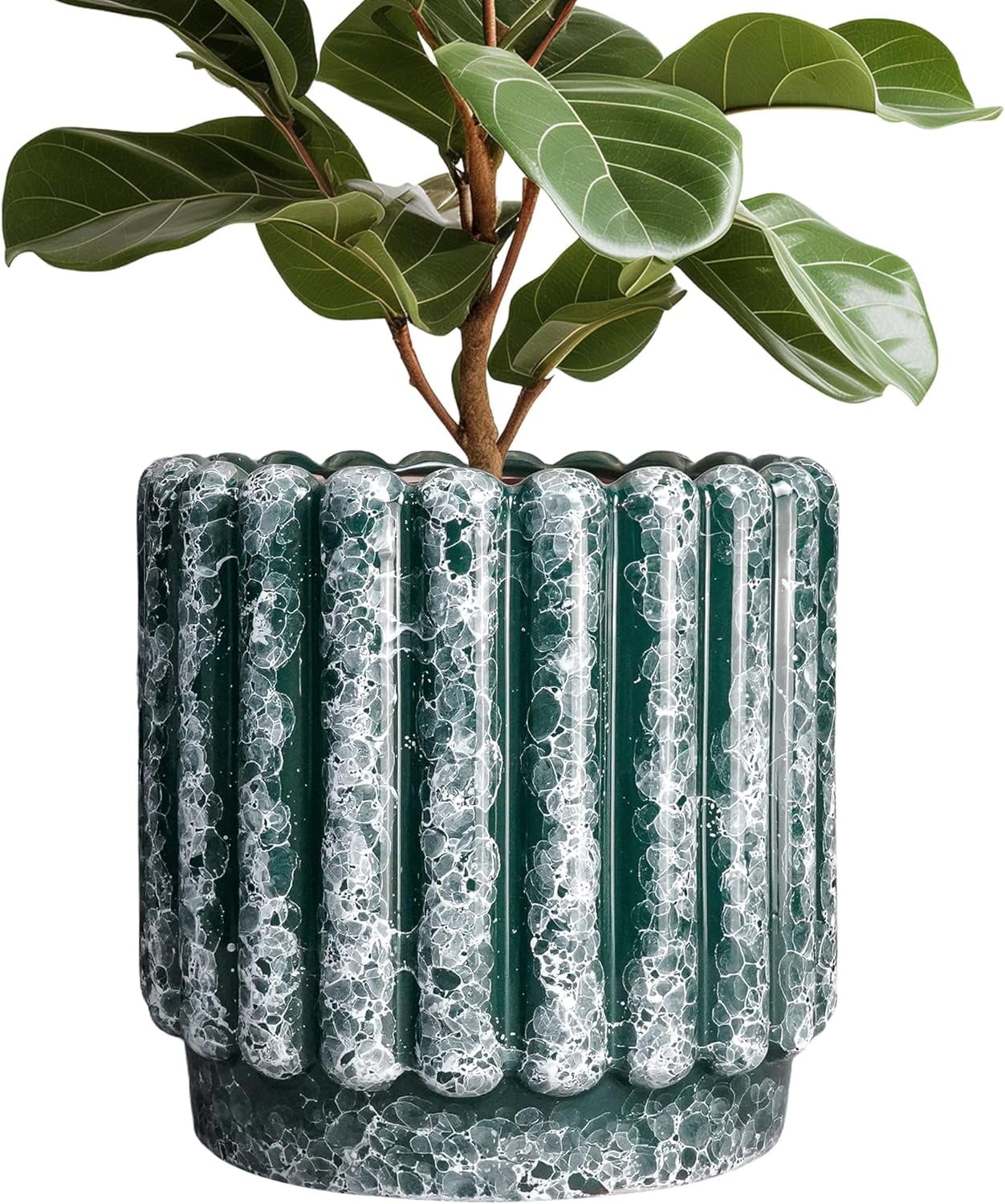 12 Inch Pots for Plants - Ceramic Indoor Planters with Drainage Hole ...