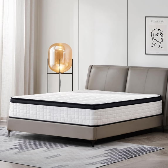 12 Inch Queen Hybrid Mattress – Medium Firm, Memory Foam & Responsive ...
