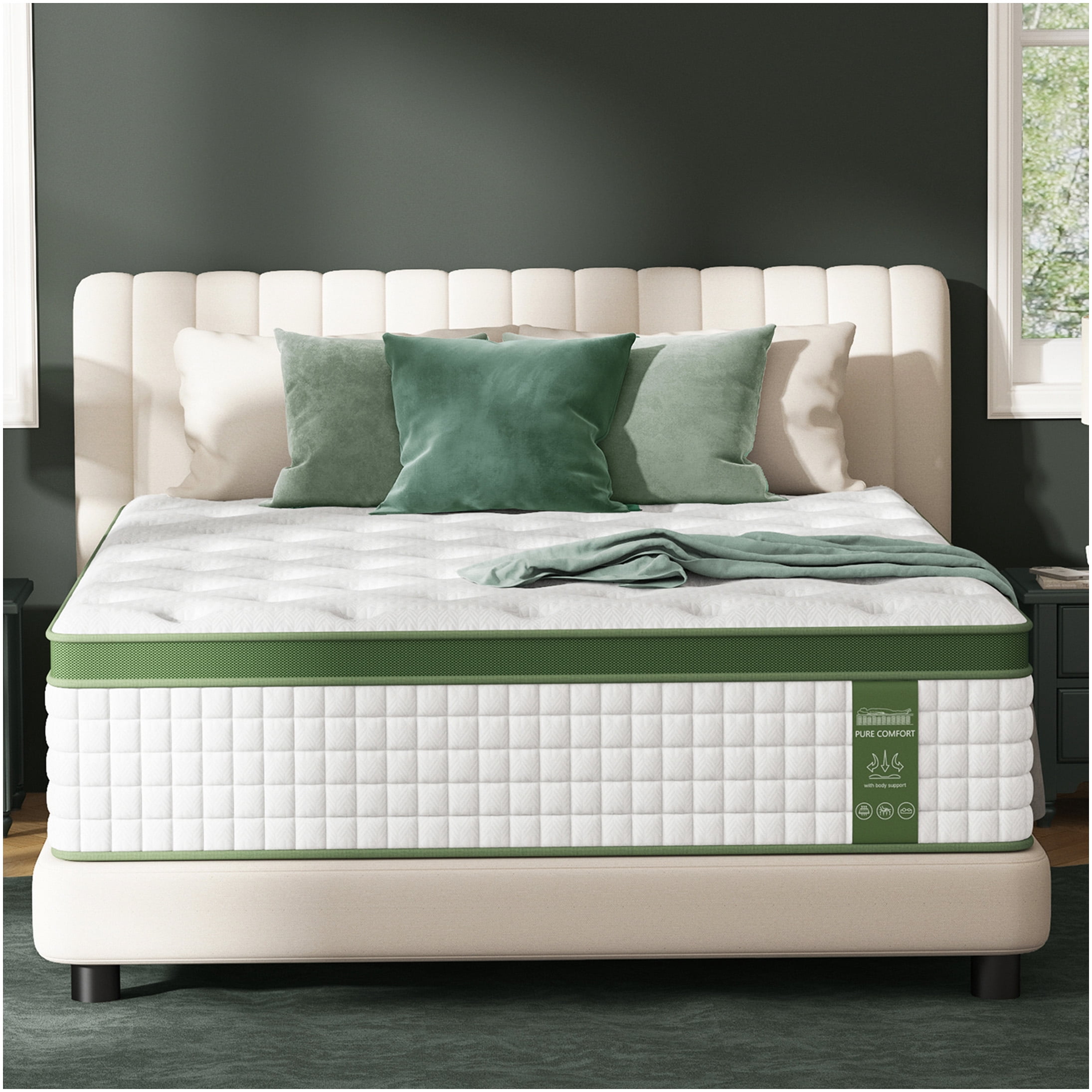 12 Inch Queen Hybrid Mattress in a Box, Gel Memory Foam & Pocket ...