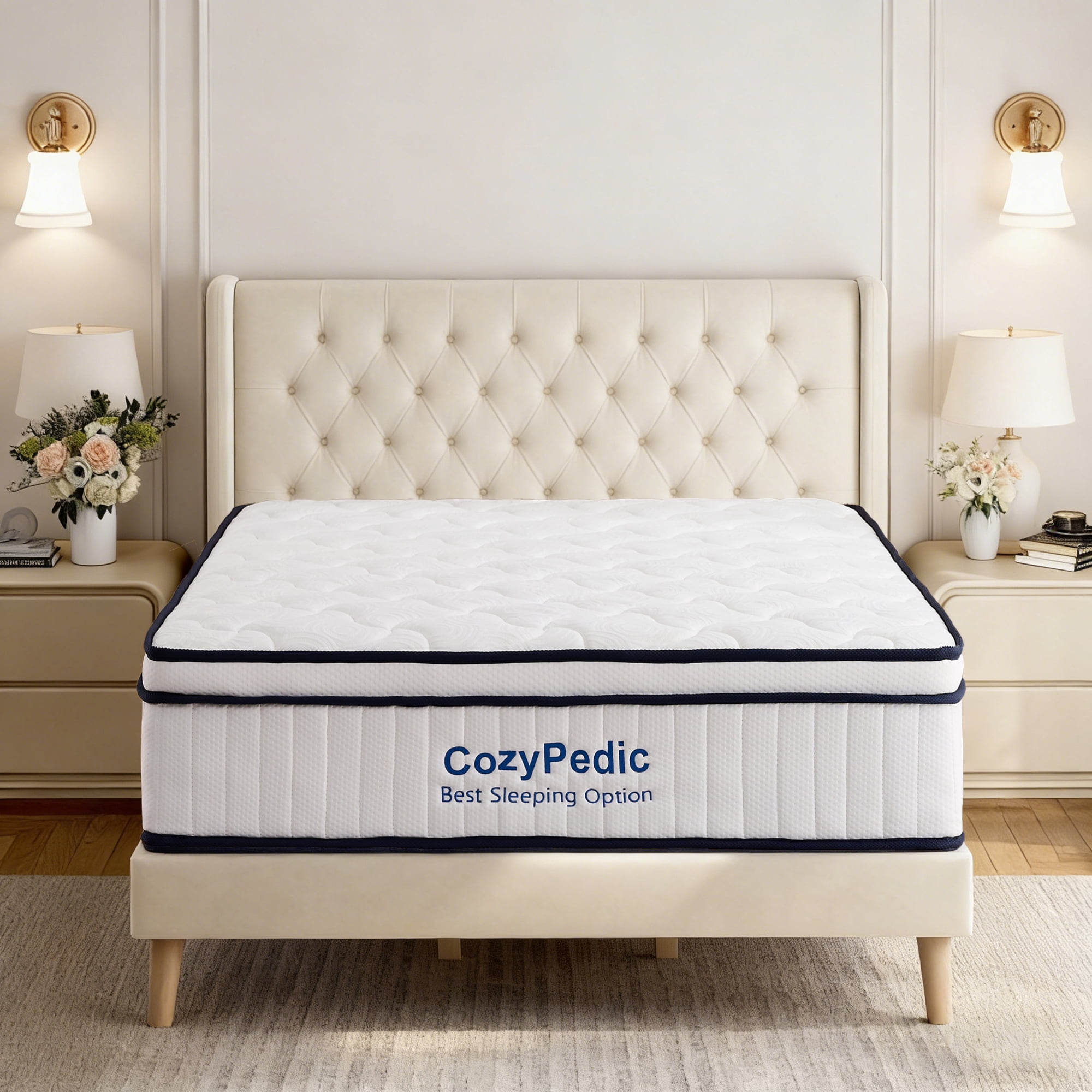 12 Inch Queen Size Medium Firm Mattress, Memory Foam with Pocket ...