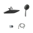 12 Inch Rain Shower Head, Handheld Showerhead with 7 Spray Modes, Three ...