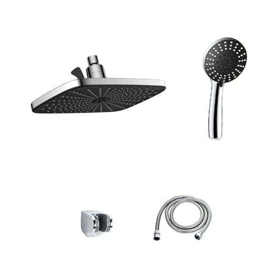 12 Inch Rain Shower Head, Handheld Showerhead with 7 Spray Modes, Three ...