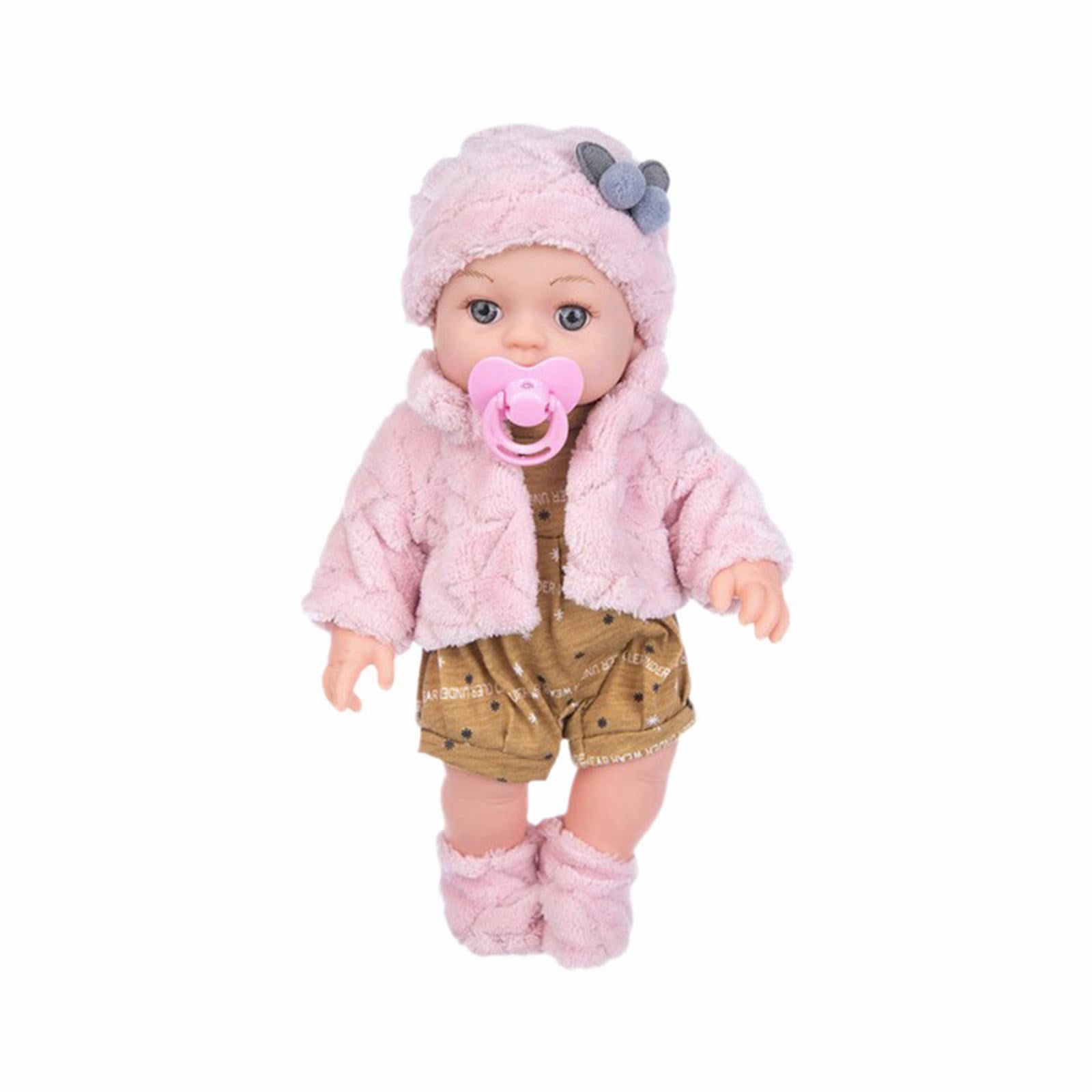 12 Inch Realistic Baby Girl Doll with Cute Outfits Toy for Home ...