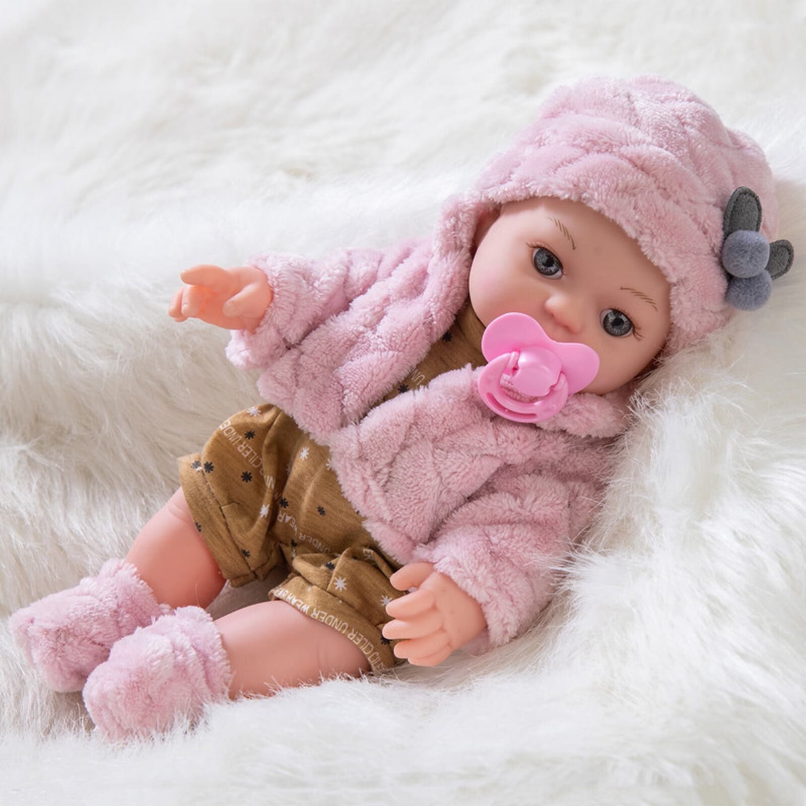 12 Inch Realistic Doll Baby Girl Doll With Cute Clothes Hat Doll ... 12 Inch Realistic Doll Baby Girl Doll With Cute Clothes Hat Doll ...