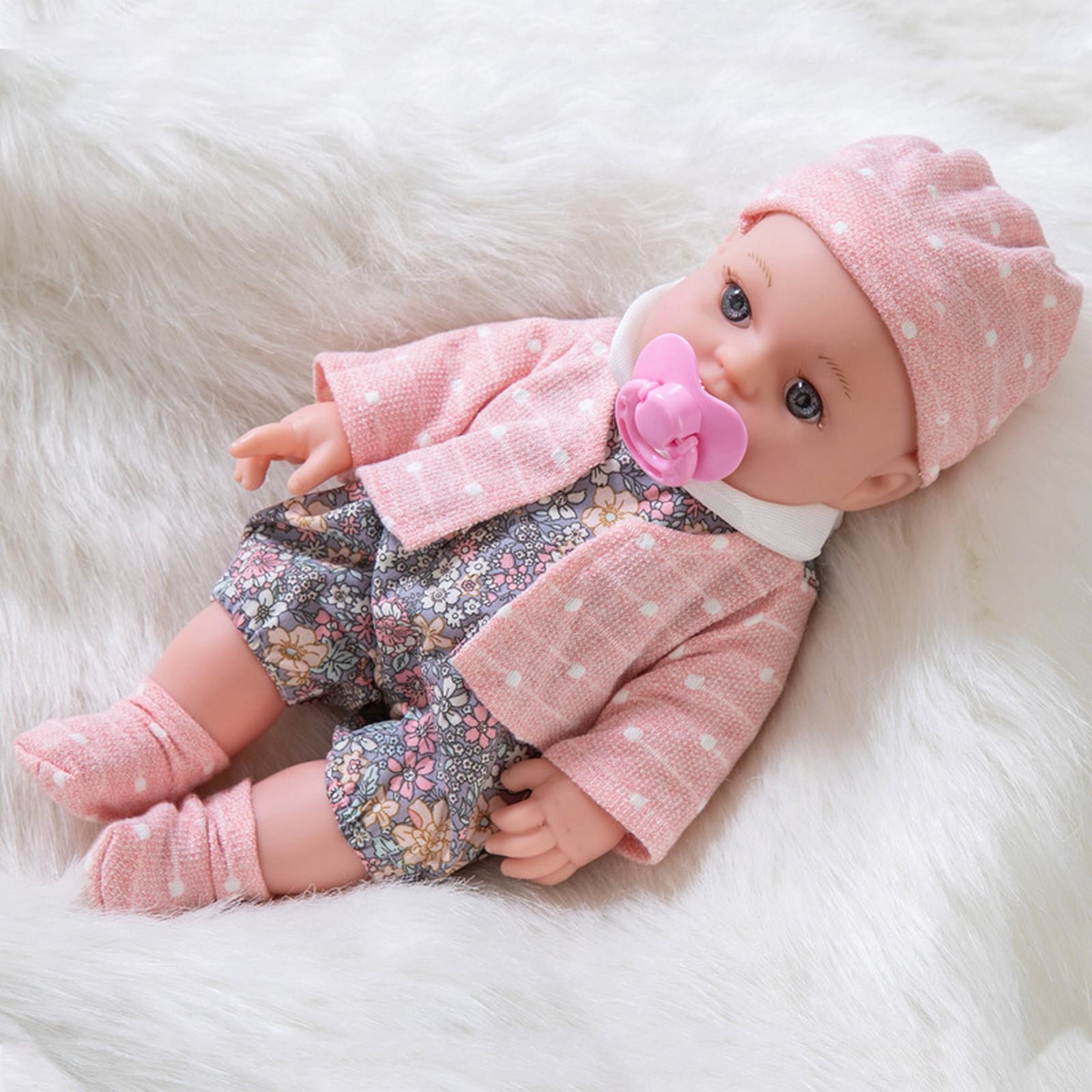 12 Inch Realistic Doll Baby Girl Doll With Cute Clothes Hat Doll ...