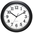 12 Inch Round Black Waterproof Decorative Wall Clock For Indoor Outdoor ...