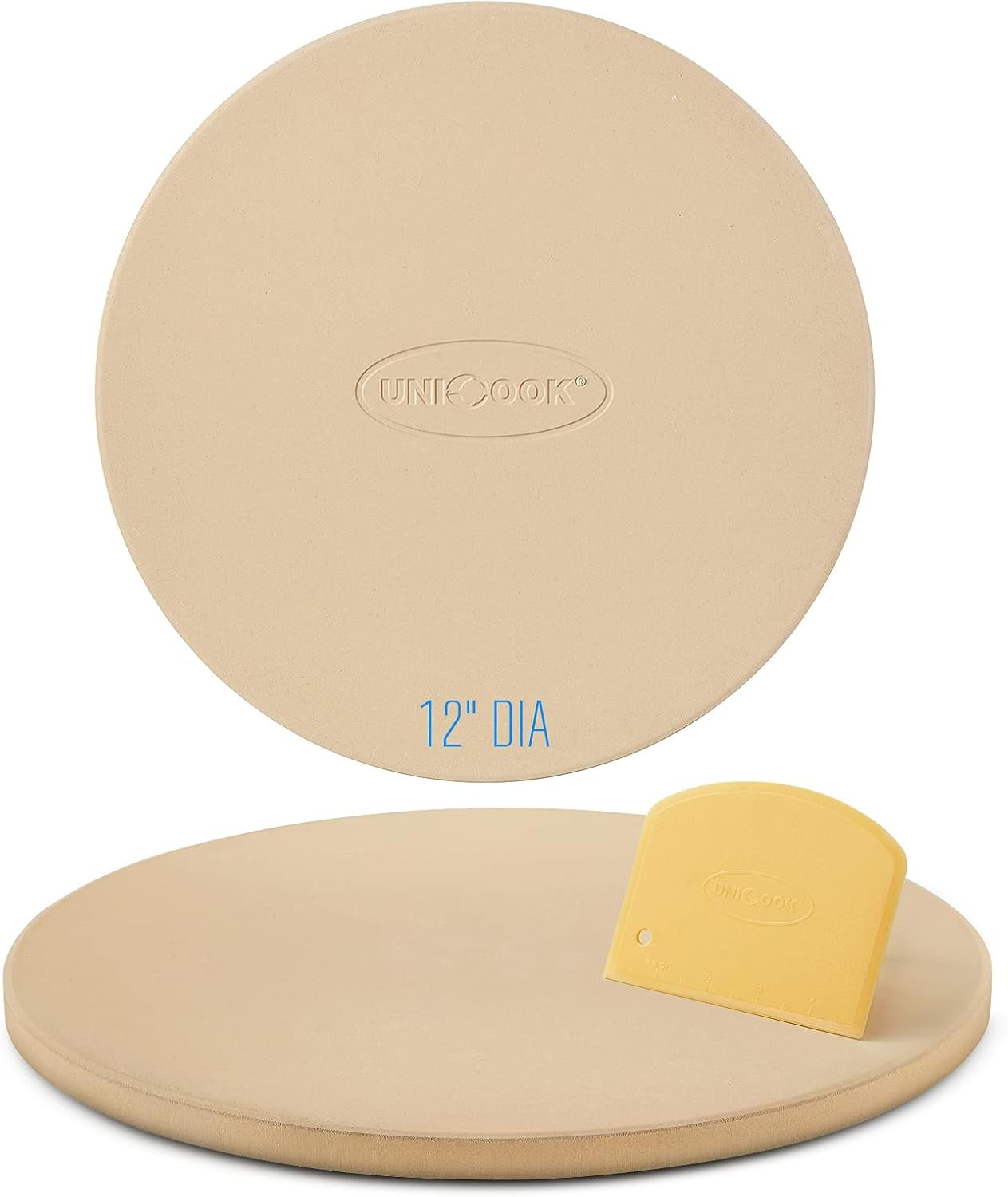 12 Inch Round Pizza Stone, Heavy Duty Cordierite Bread Baking Stone for ...