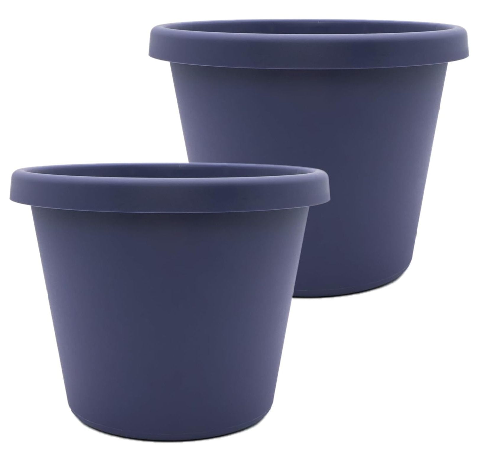 12 Inch Round Prima Planter - Plastic Plant Pot with Rolled Rim for ...