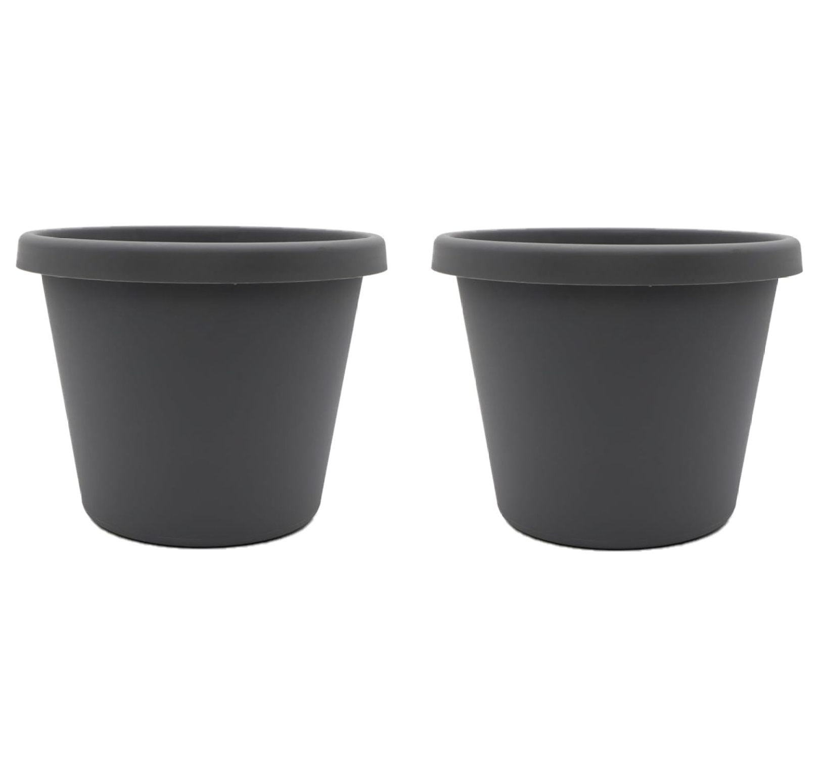 12 Inch Round Prima Planter - Plastic Plant Pot with Rolled Rim for ...