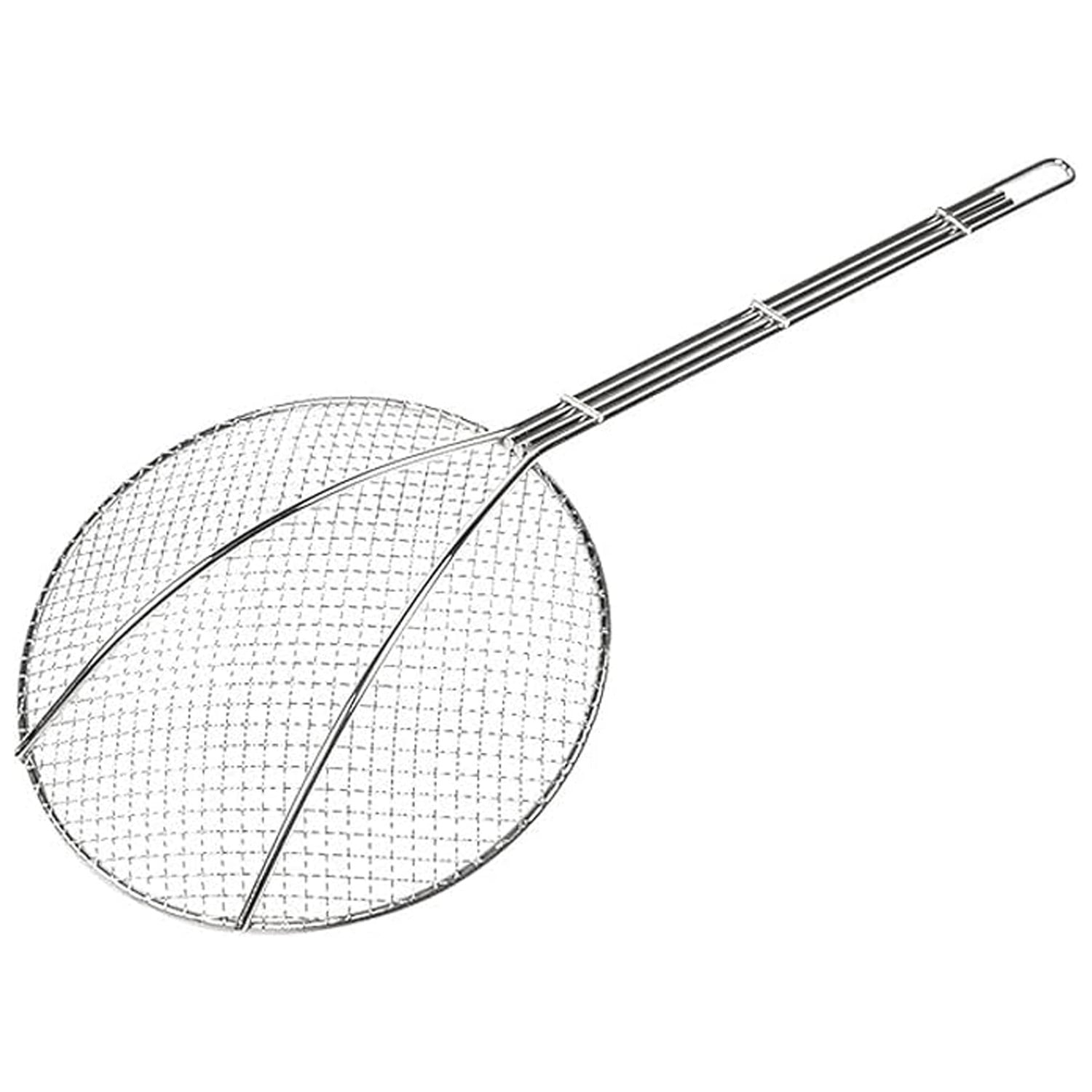 12-Inch Round Wire Skimmer Nickel Plated- Mesh Strainer Skimmer Kitchen ...
