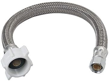 12"" Inch STAINLESS STEEL TOILET CONNECTOR, BRAIDED HOSE WITH 7/8 Inch ...