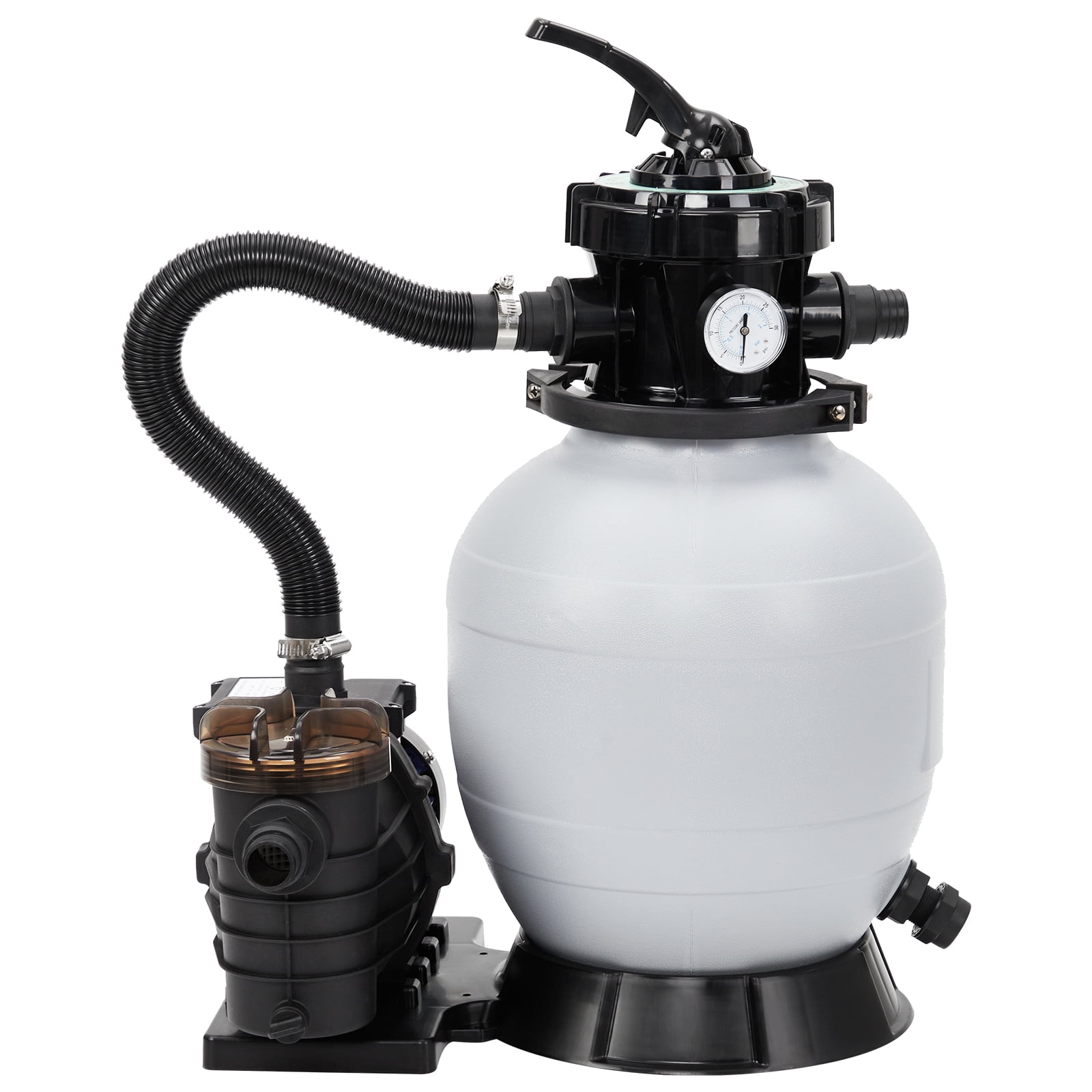AOILE 12-Inch Sand Filter Pump System - 1/2HP, 2641GPH - 6-Way Valve ...