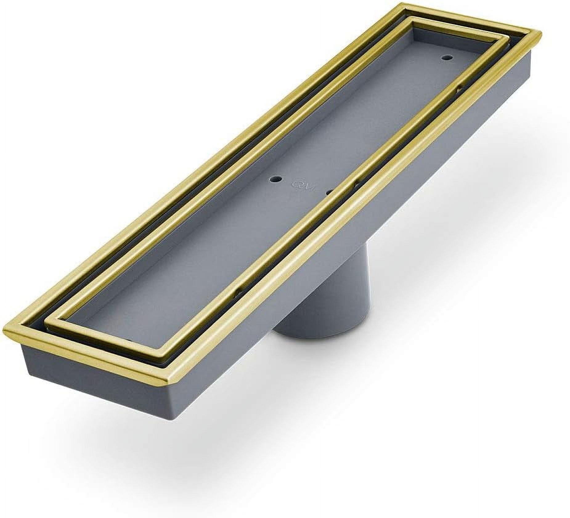 12 Inch: Short Shower Drain/Floor shower drain, Tile insert grate, made ...