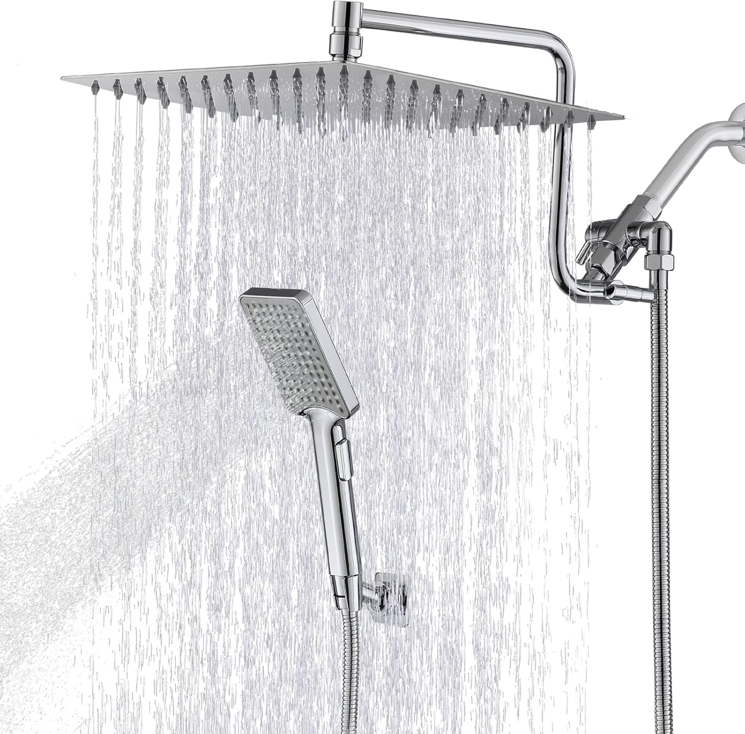 12 Inch Shower with Handheld Combo- Rain Shower with Handheld ...