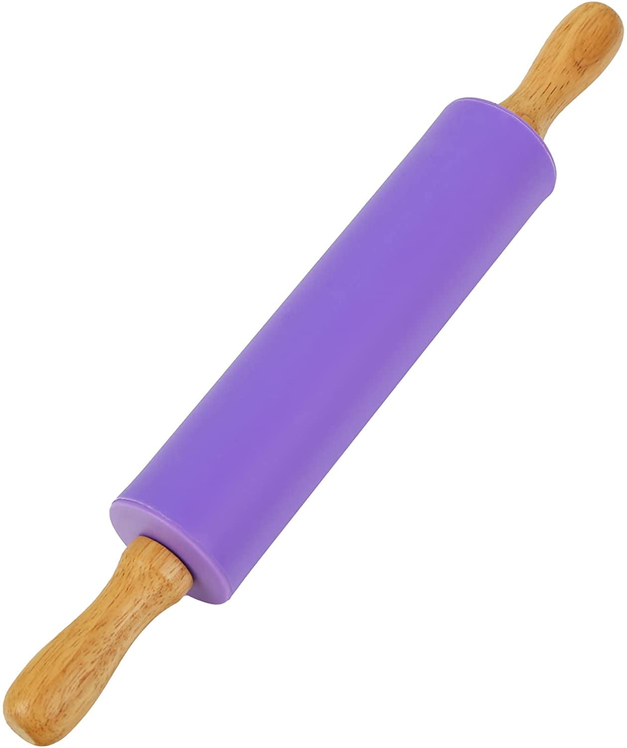 12 Inch Silicone Purple Rolling Pin Handle Rolling Pin Non-Stick ...
