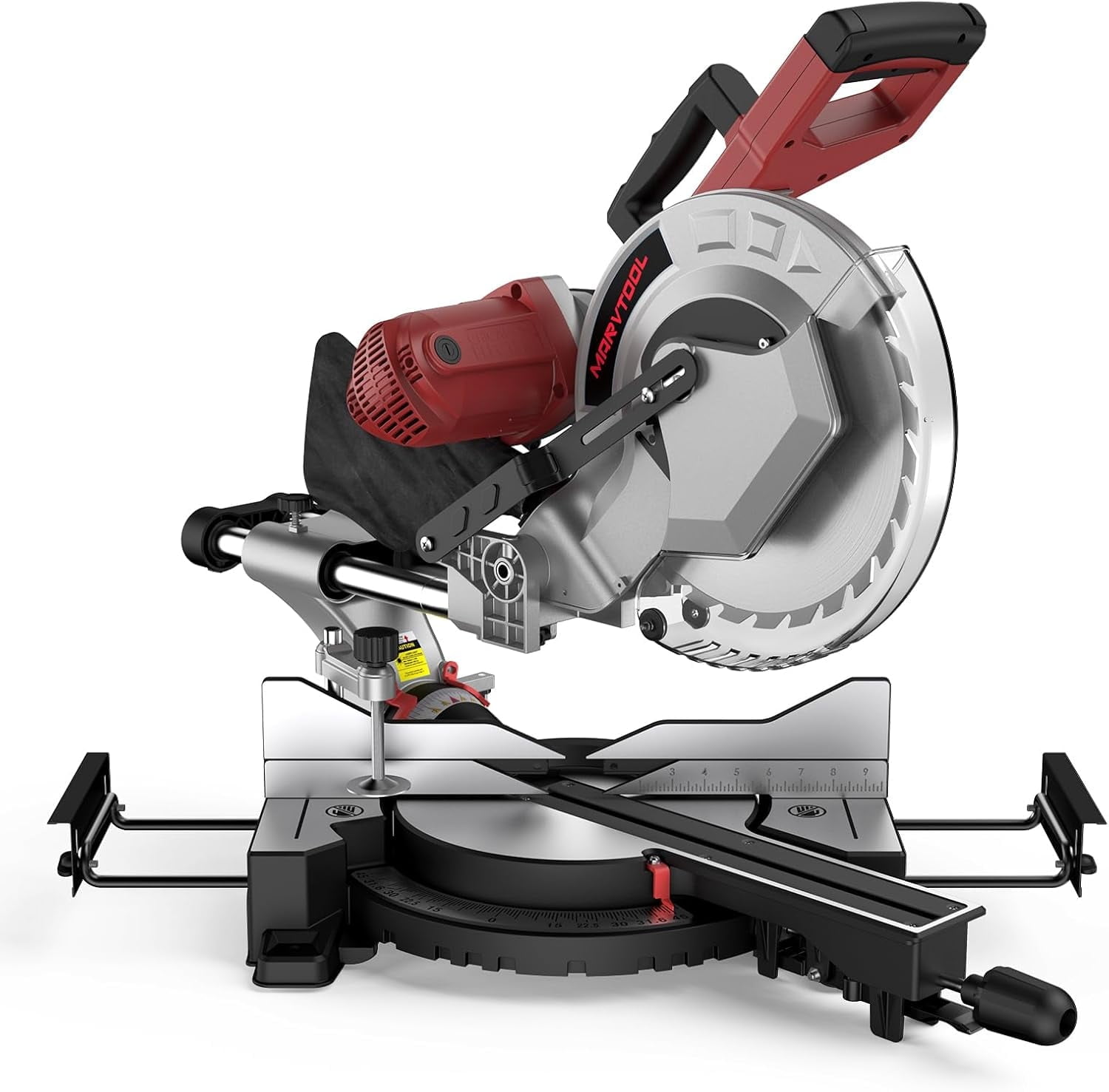 MarvTool 12-Inch Dual Bevel Sliding Compound Mitre Saw 3800RPM, 15Amp Miter Saw with Extension ...