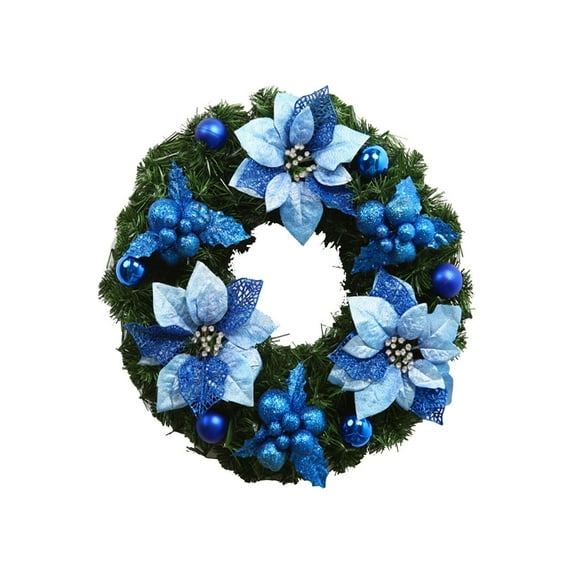 12-Inch Small Artificial Christmas Wreath, Mini Pine Spruce with ...