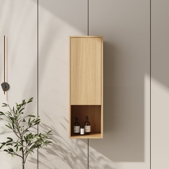 12 Inch Small Wall-Mounted Side Cabinet, Soft Closing Door, Suitable ...