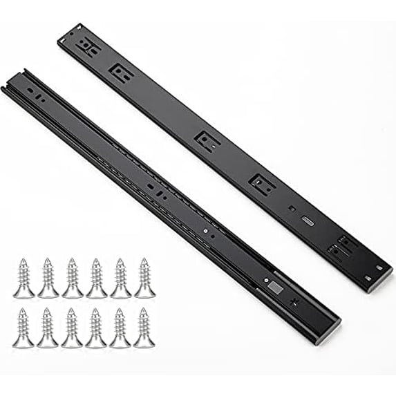 12 Inch Soft Close Drawer Slides 2 Pairs 4 Pack Black Full Extension ...