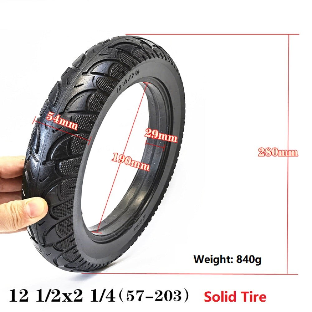 12 Inch Solid Tyre 12 1/2x2 1/4(57-203) For E-Bike Scooter 12.5x2.50 ...