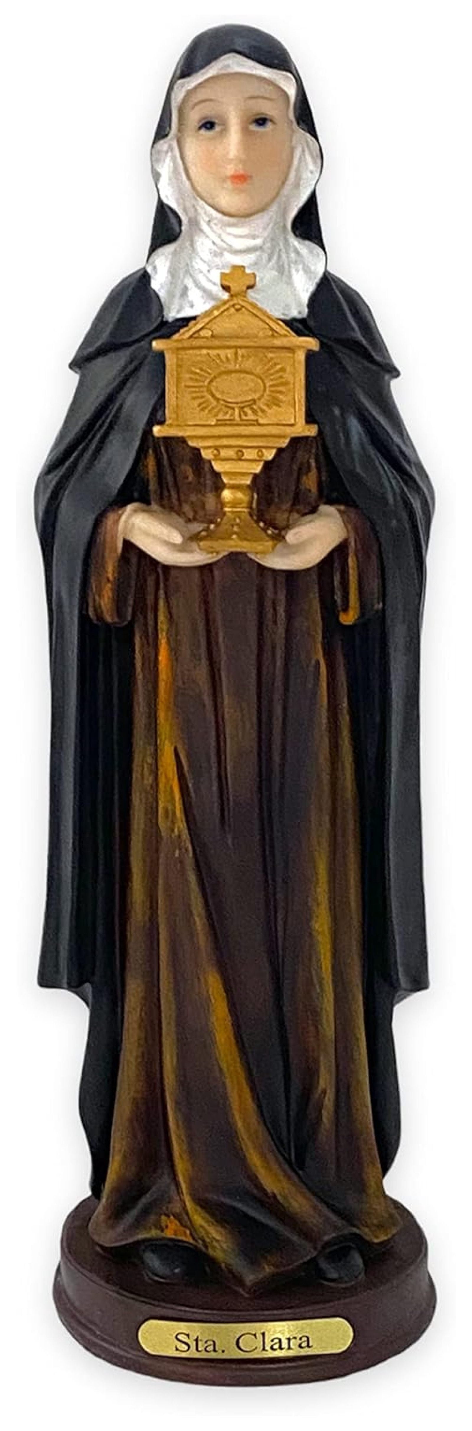 12" Inch St Clare Saint Santa Clara of Assisi Statue Figurine Figure ...