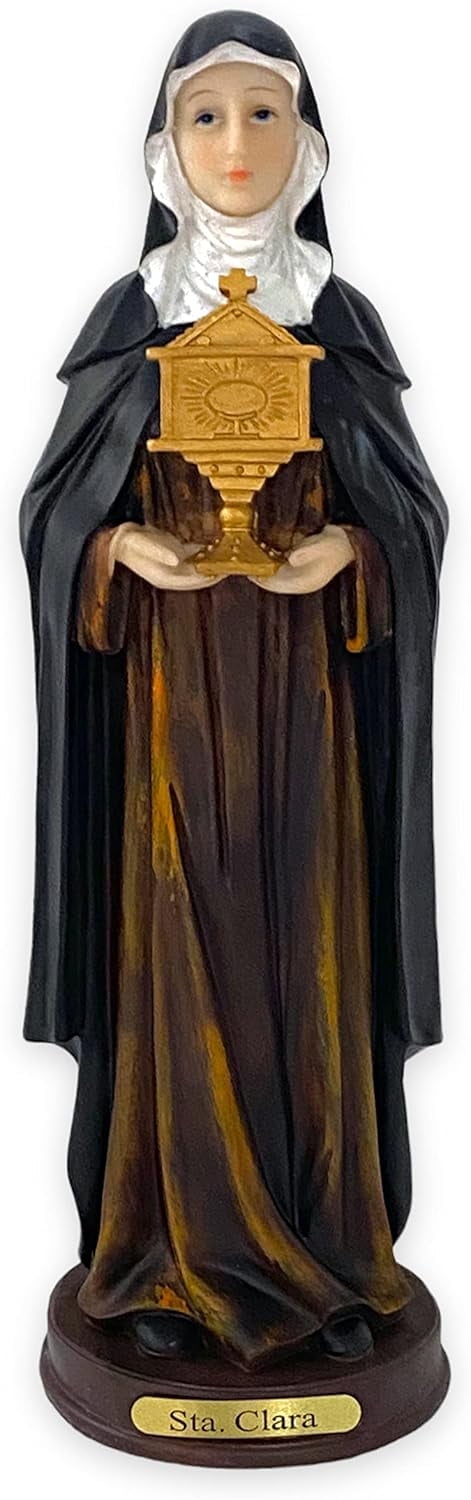 12" Inch St. Clare of Assisi Statue – Catholic Saint Santa Clara ...