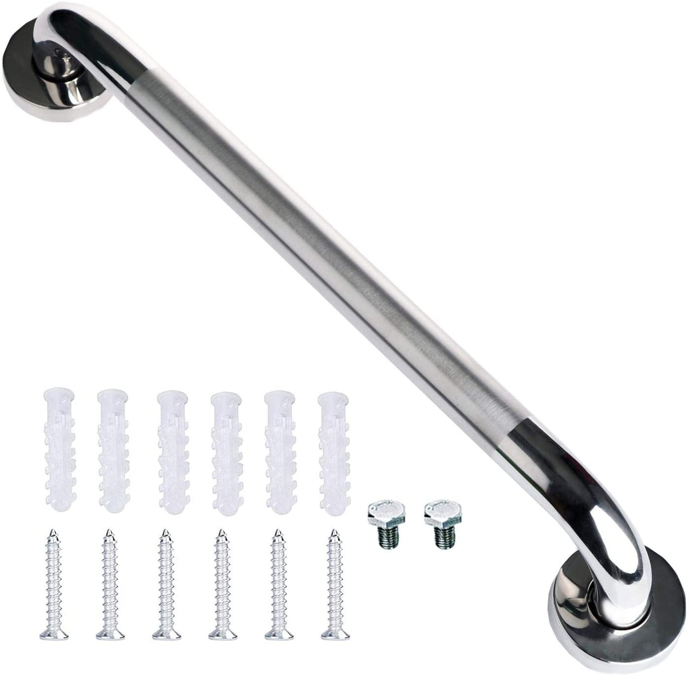 12 Inch Stainless Steel Chrome Shower Grab Bar, ZUEXT Bathroom Balance ...