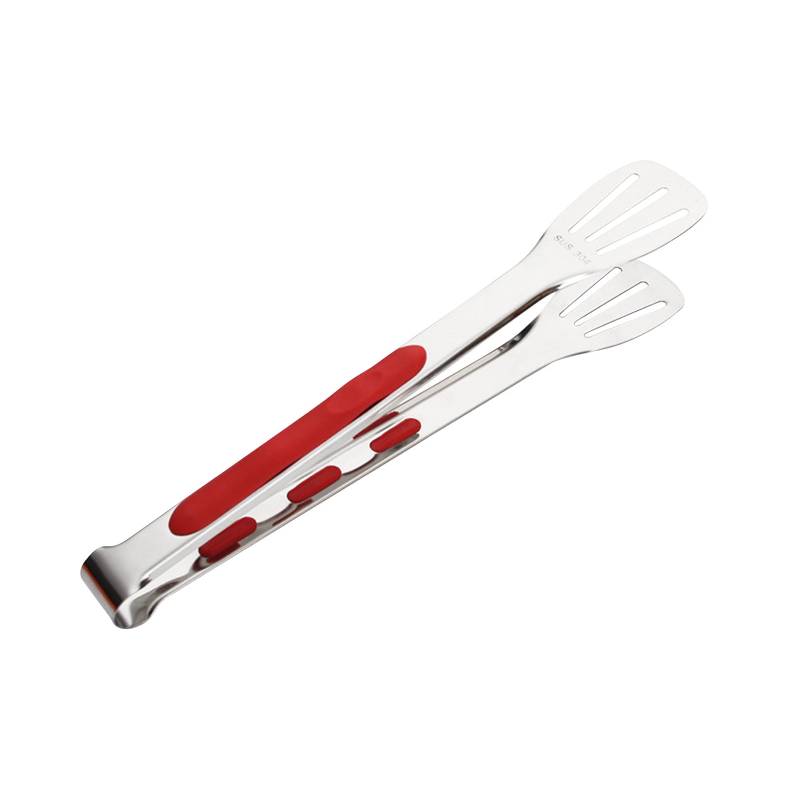 12-Inch Stainless Steel Kitchen Tongs 304 Food-Grade Silicone Grip Non ...