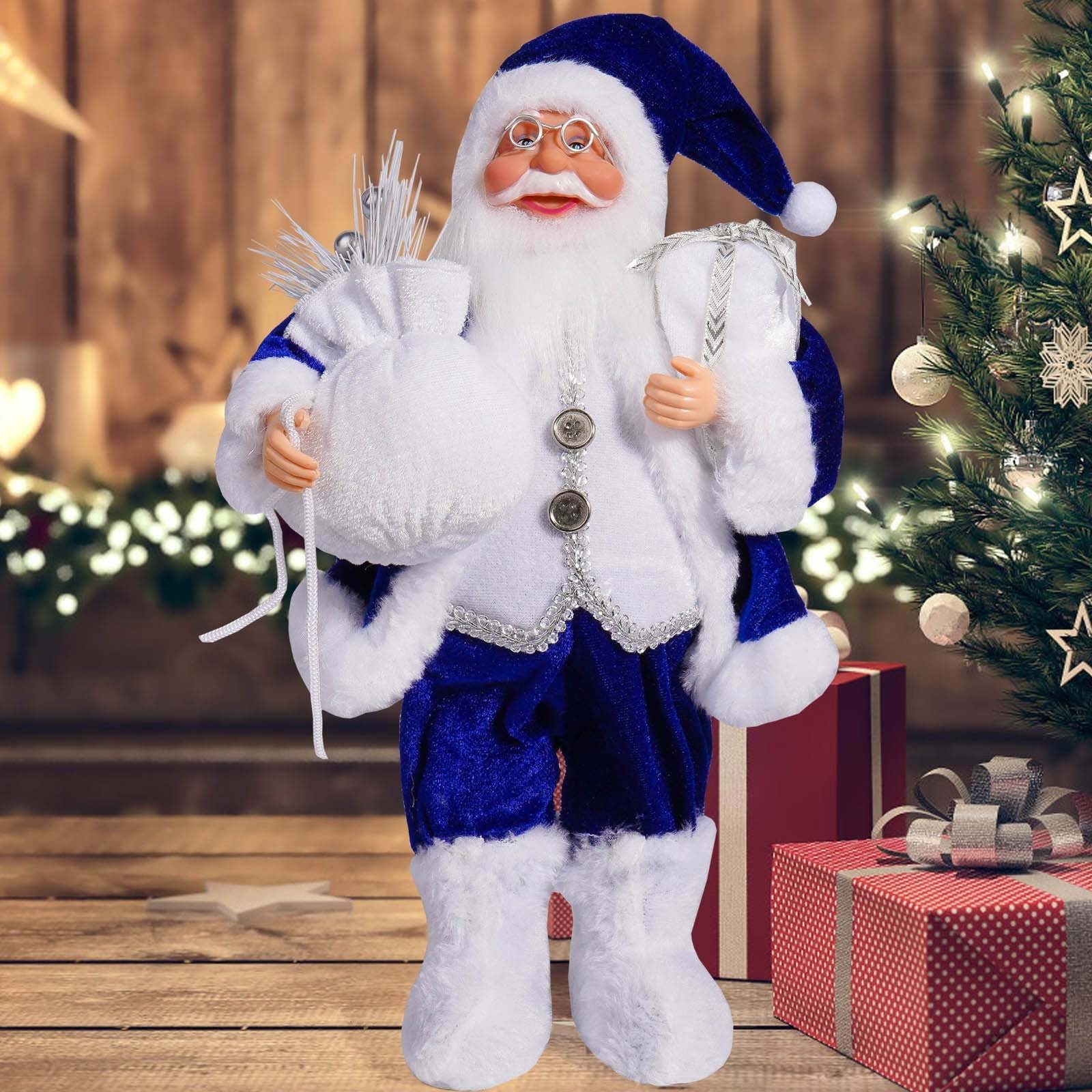 12-Inch Standing Santa Figurine, Window and Tabletop Décor for Charming ...