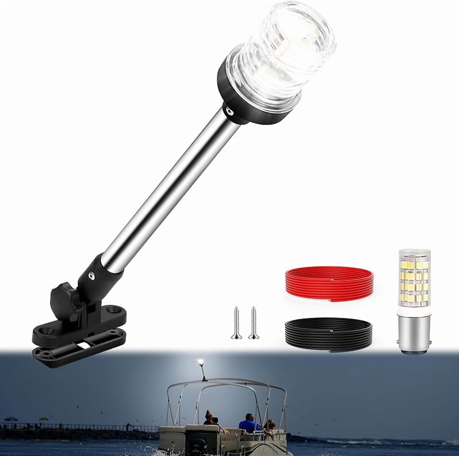 12 Inch Stern Light Bimini Top Anchor Light, LED Pontoon Navigation ...