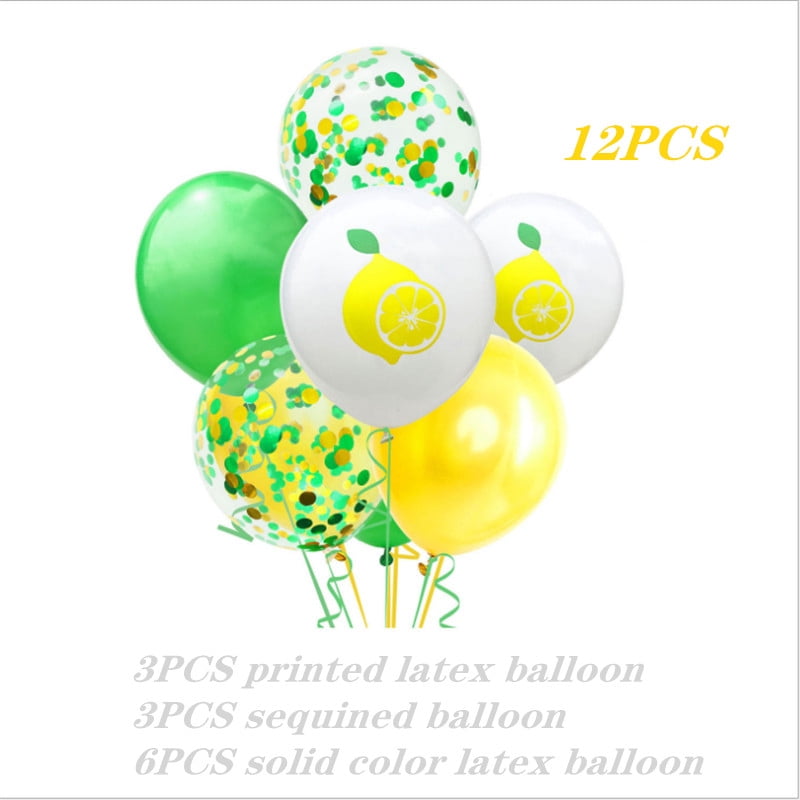 12 Inch Summer Fruit Pineapple Cherry Watermelon Lemon Latex Balloon ...
