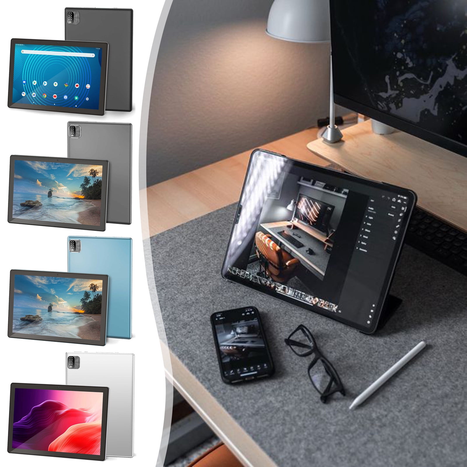 RXMEKW 12 Inch Tablet,10.1 Inch Android 12 Tablet Pc 6Gb+64Gb and 1Tb ...