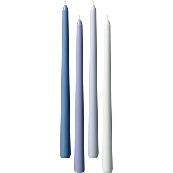 12-Inch Tall Dripless Taper Candles Set of 4 - Tapered Candlesticks ...