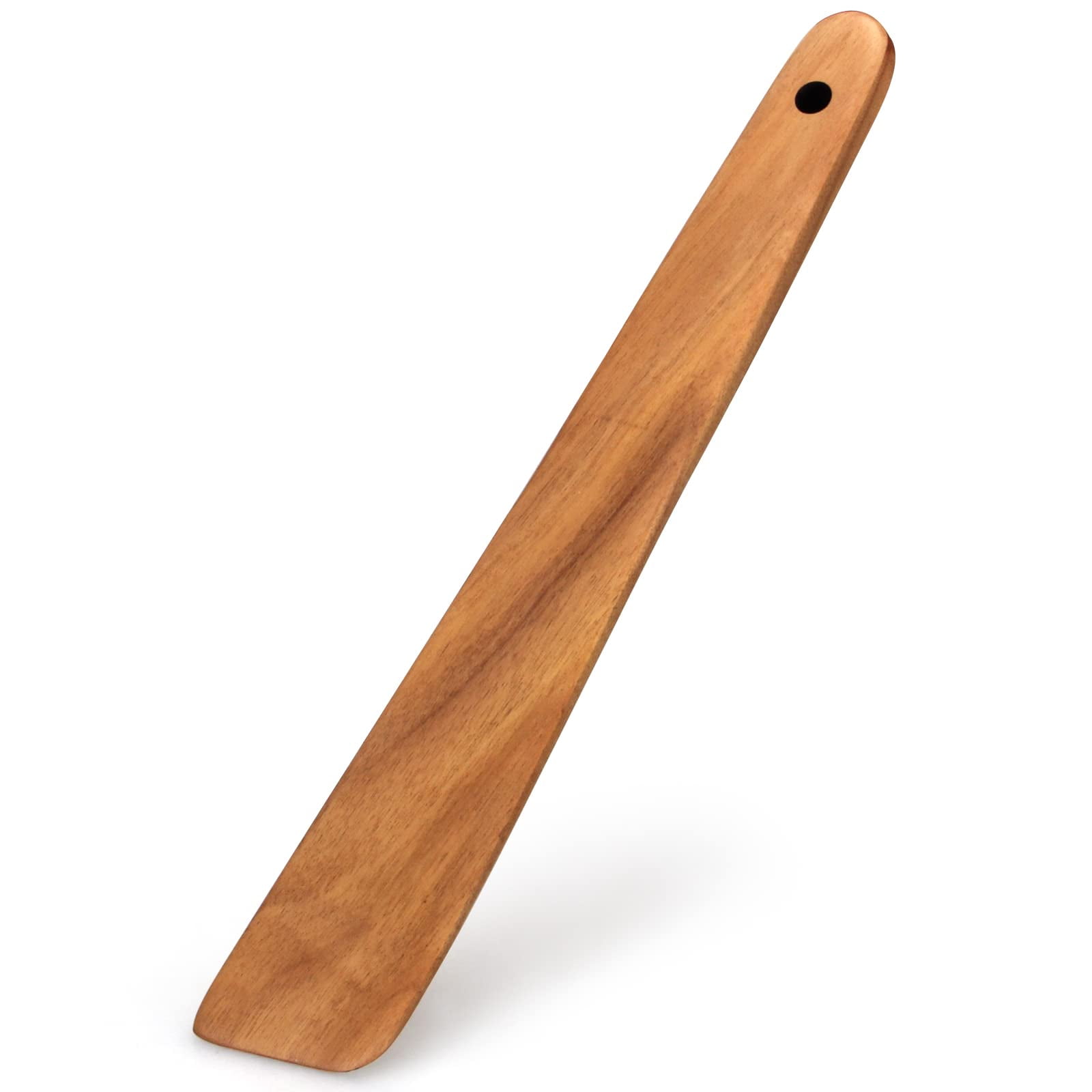 12 Inch Teak Wood Cooking Spatula, Non Toxic Kitchen Scraper Turner ...