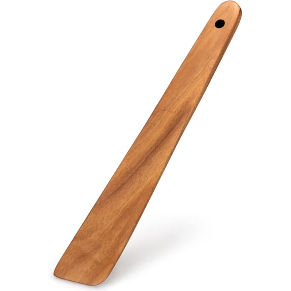 12 Inch Teak Wood Spatula for Cooking Non Toxic Kitchen Utensil Scraper ...