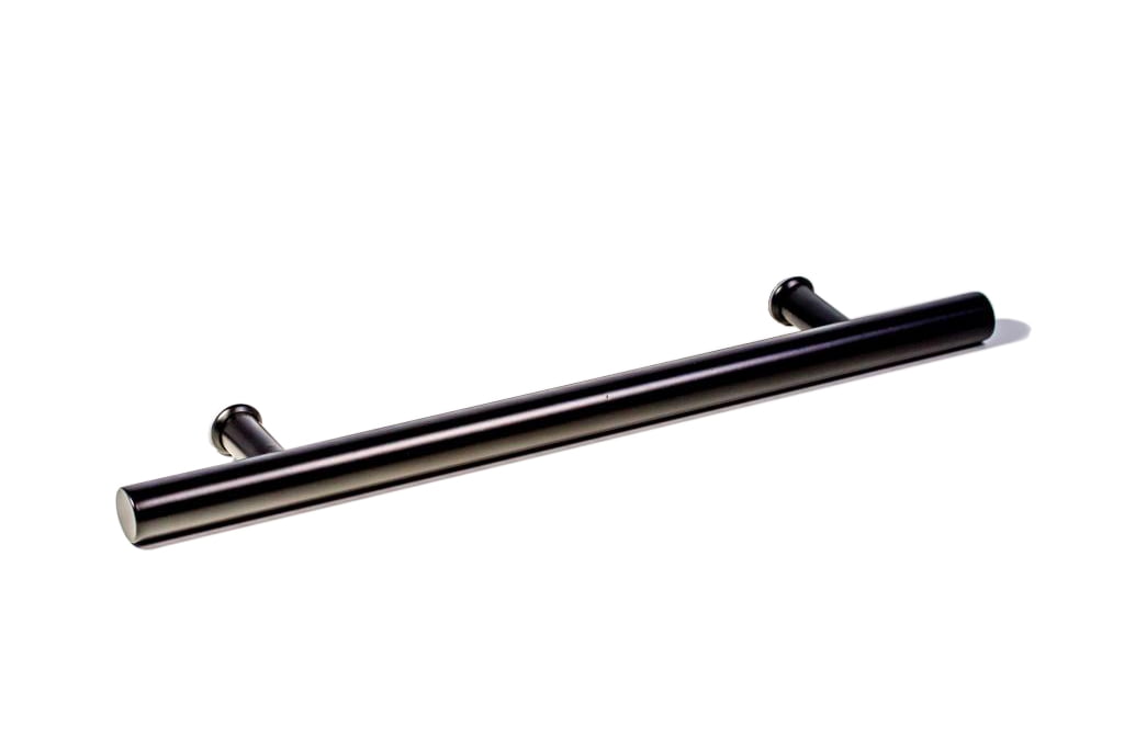 12 Inch Total Length One-Sided Modern Stainless Steel Matte Black Door ...