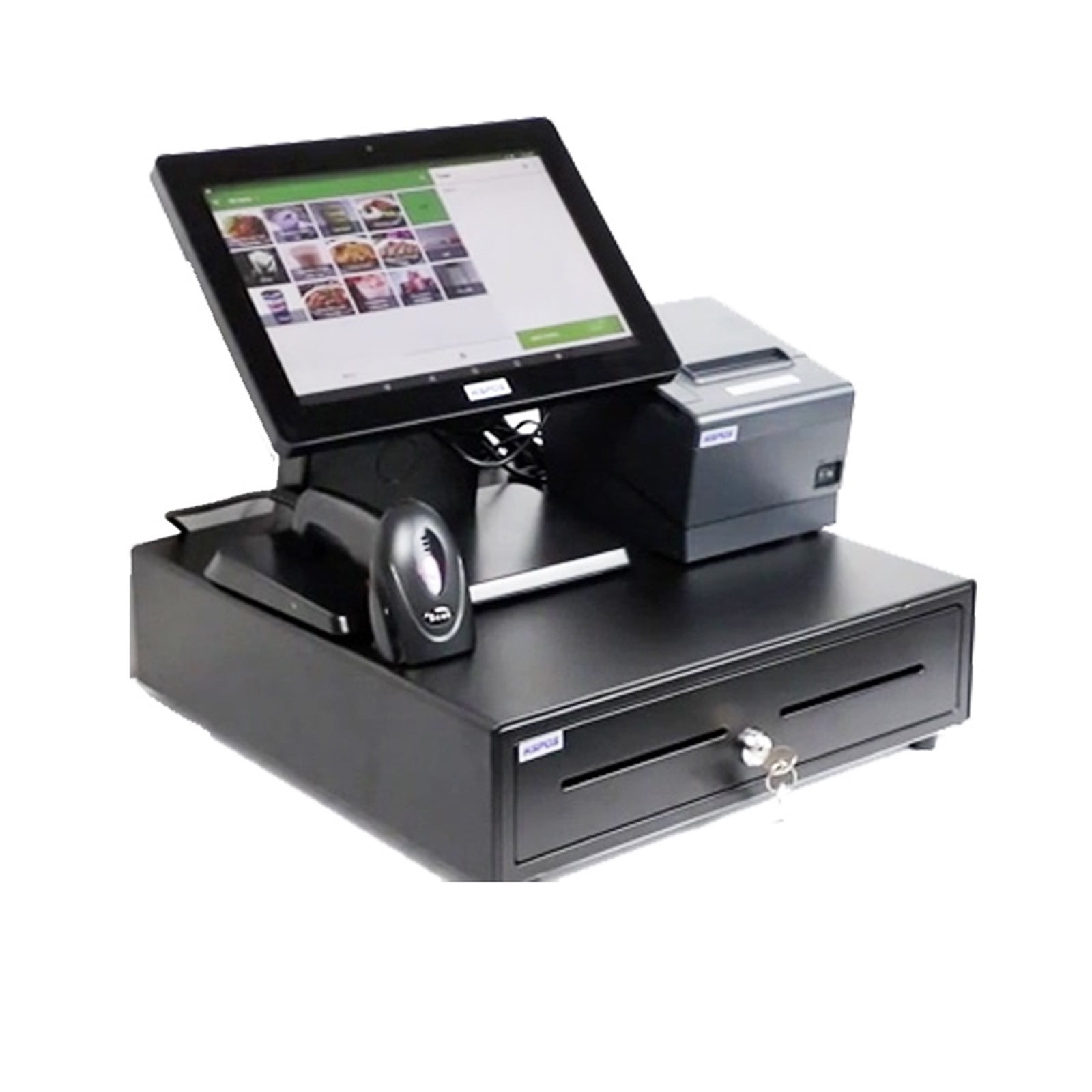 12 Inch Touch Screen System Tablet POS Cash Register With Printer ...