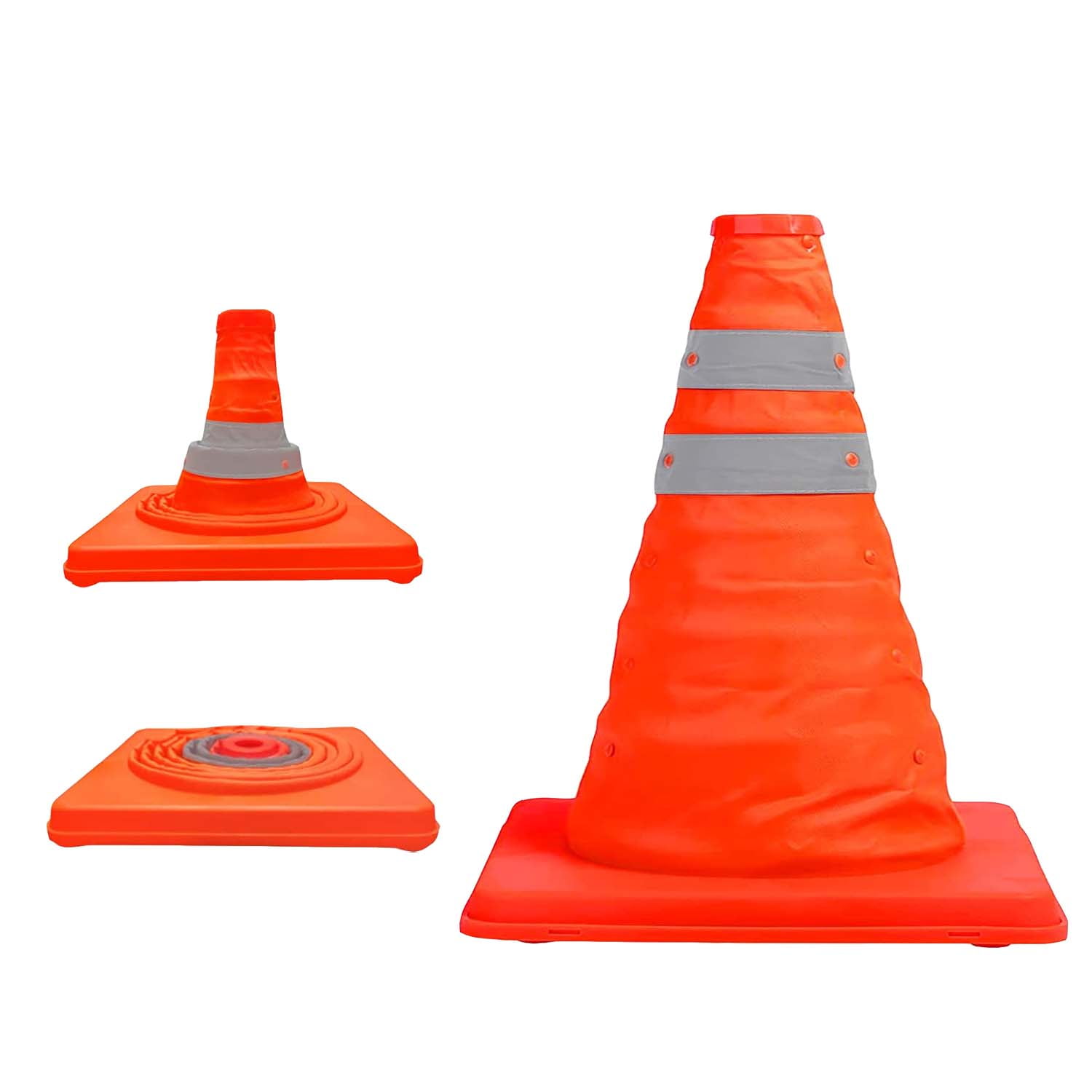 12 Inch Traffic Safety Cones with Reflective Collar for Road Safety ...