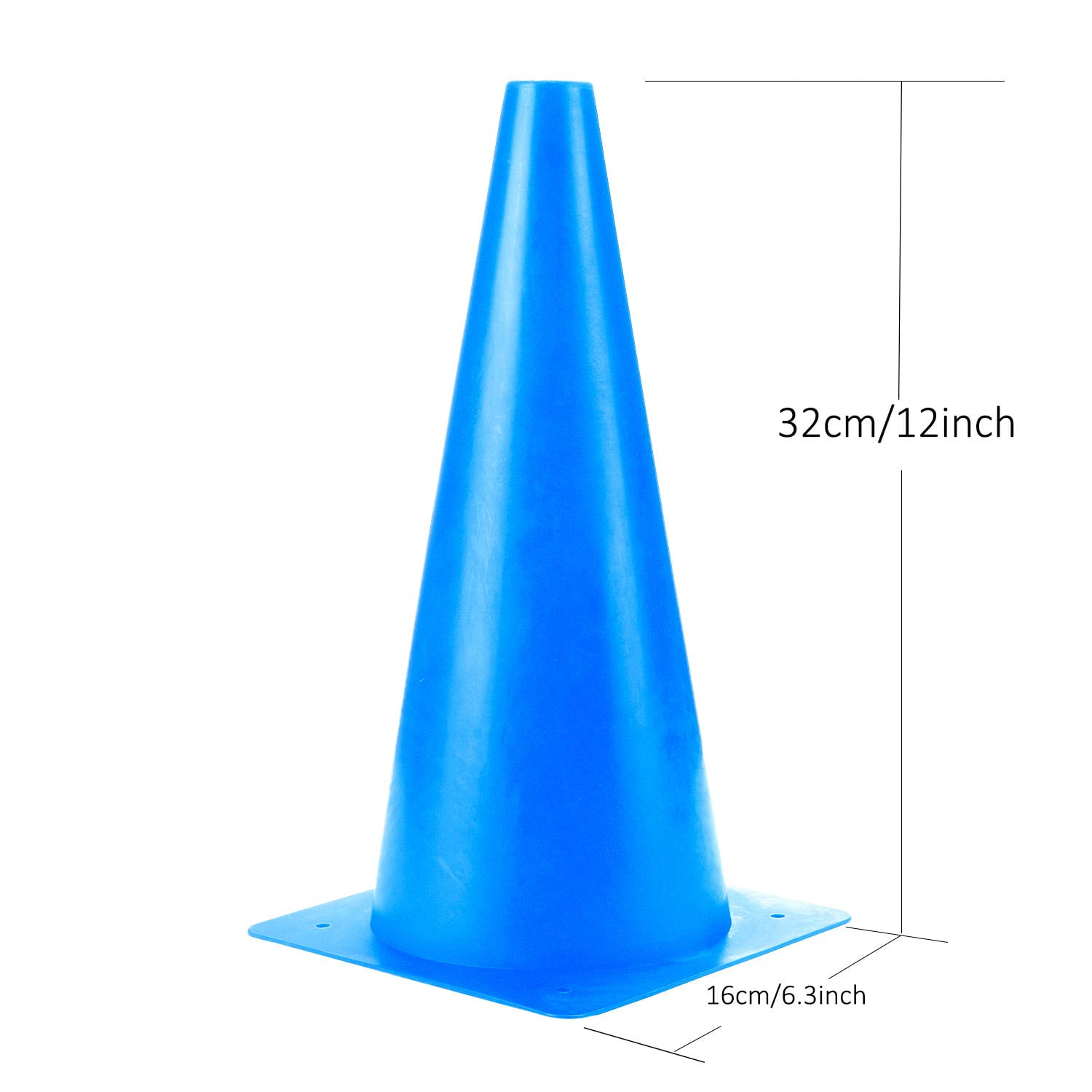 12 Inch Traffic Training Sports Cones, [10 Pack] Blue Safety Cones ...