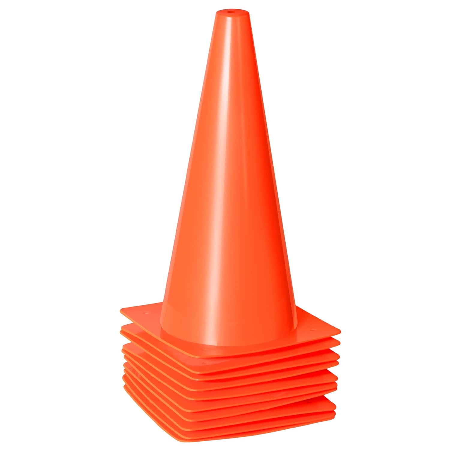 12 Inch Traffic Training Sports Cones, [10 Pack] Orange Safety Cones ...