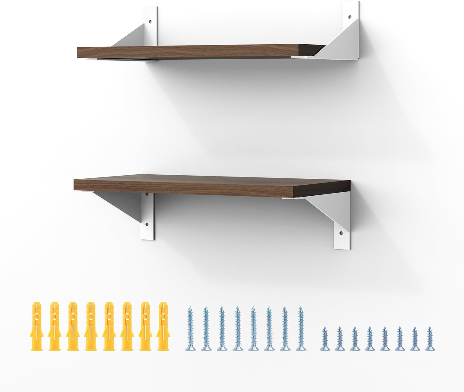 12 Inch Triangle Shelf Brackets 4 Pack, White Iron Shelf Brackets for ...