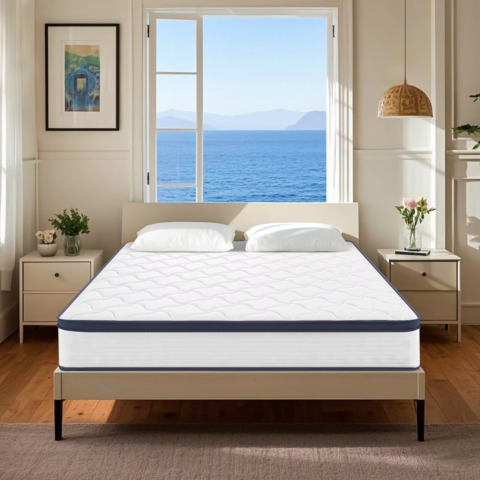 12 Inch Twin Size Mattress in a Box,Gel Memory Foam and Innerspring ...